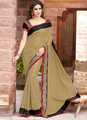 Top 15 Brown Color Sarees Designs For 2019 | Fashionmozo