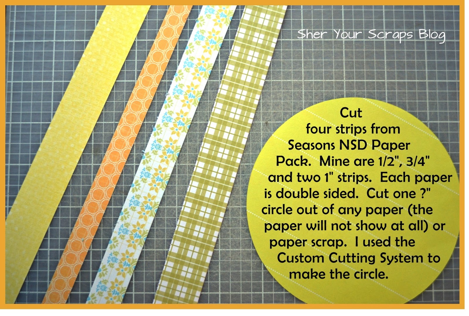 Sher Your Scraps: Circle Stripes: NSD 2013 Tutorial