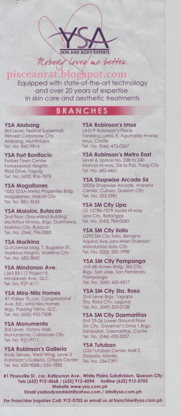 YSA...Nobody loves me better