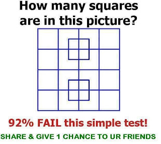 Brain teaser game: count the number of squares