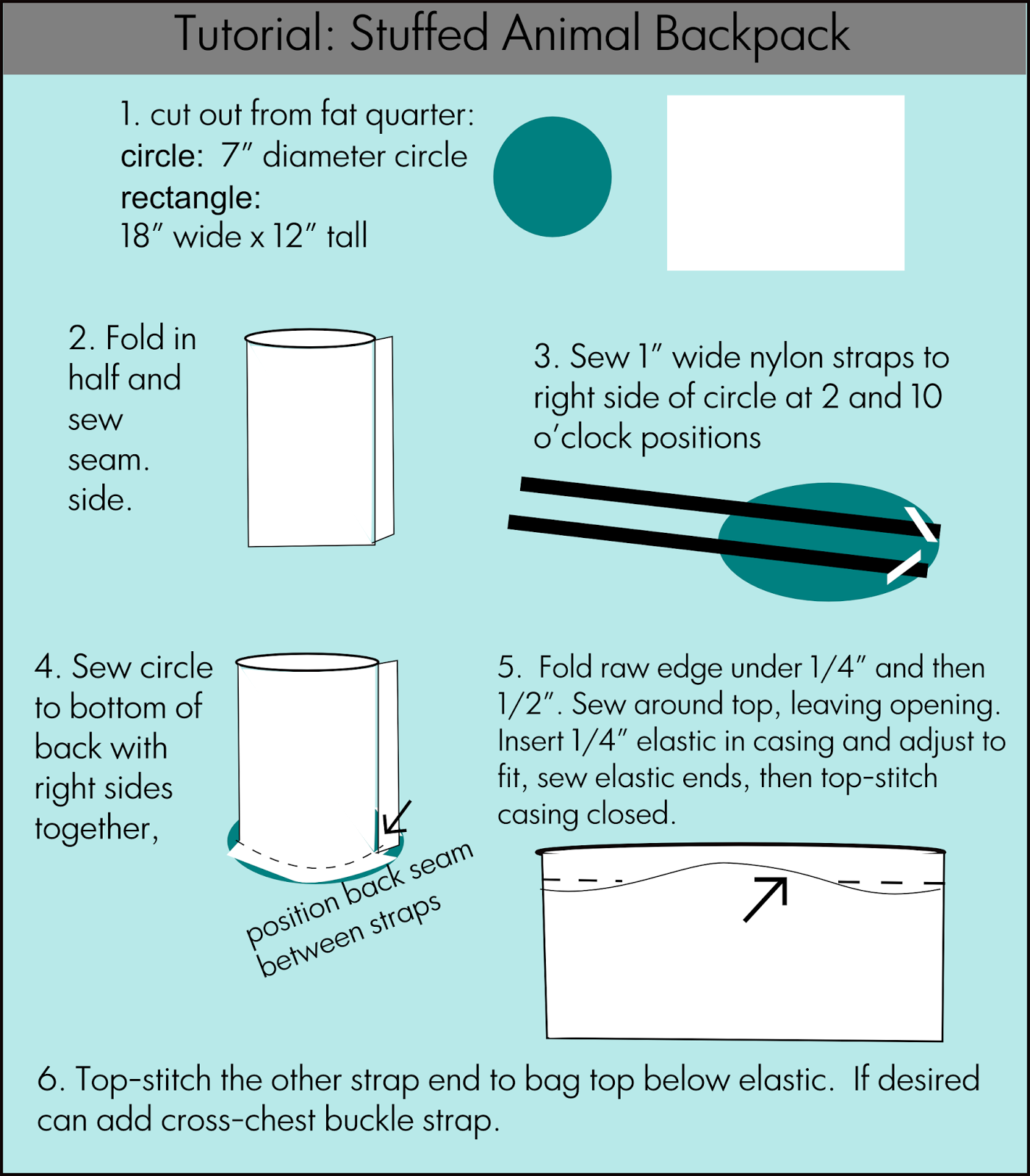 Running With Scissors: Tutorial: Stuffed Animal Backpack Using A Fat ...