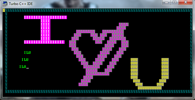 Samadhan Zone : C Program for print I Love You