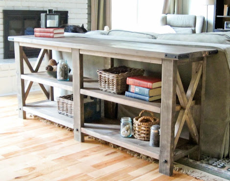 Woodwork Rustic Sofa Table Plans PDF Plans