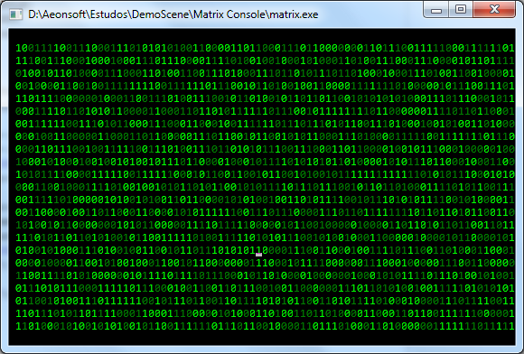 Computação Gráfica e Jogos em Pascal : Animando o Console - Efeito Matrix
