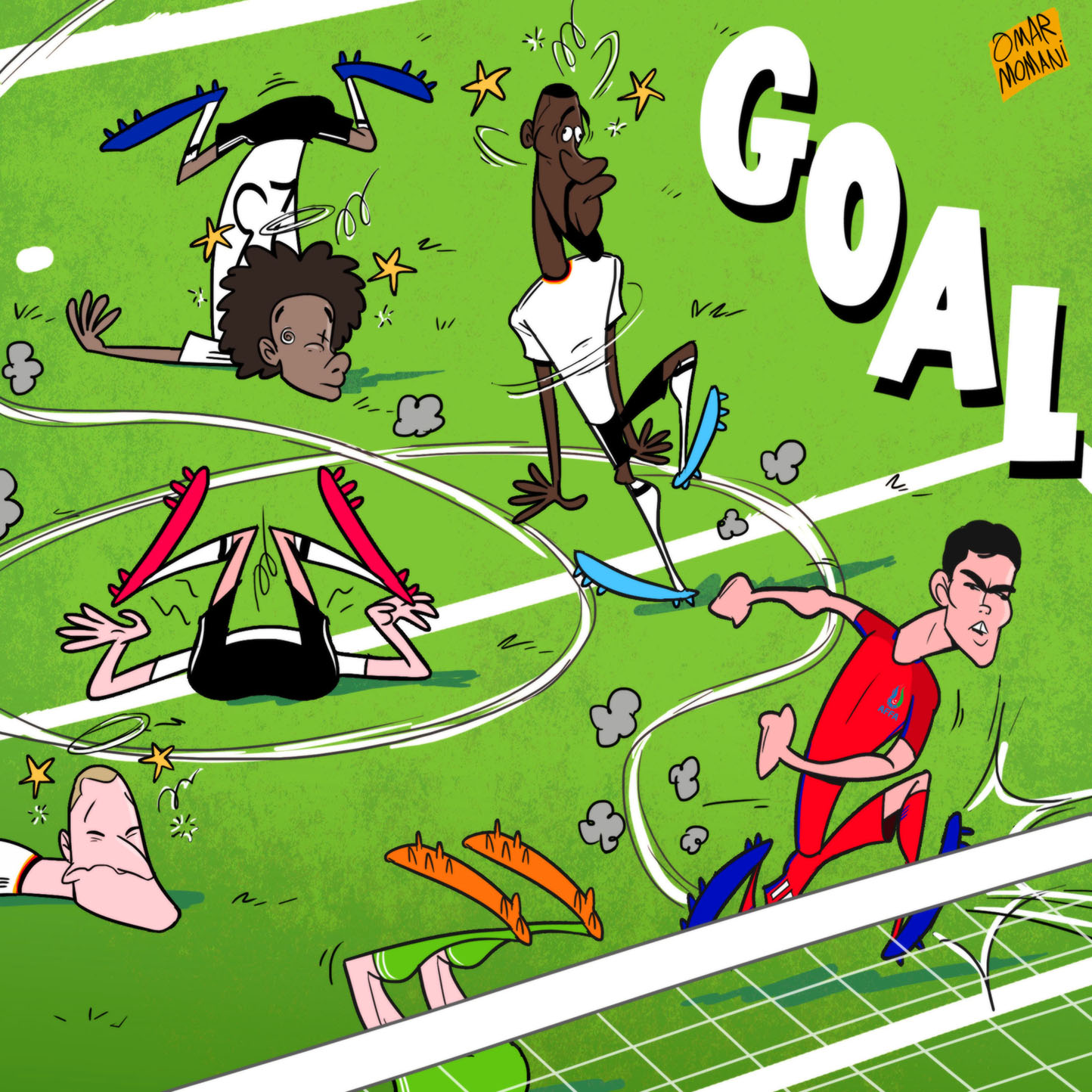 Omar Momani cartoons: Leroy Sane