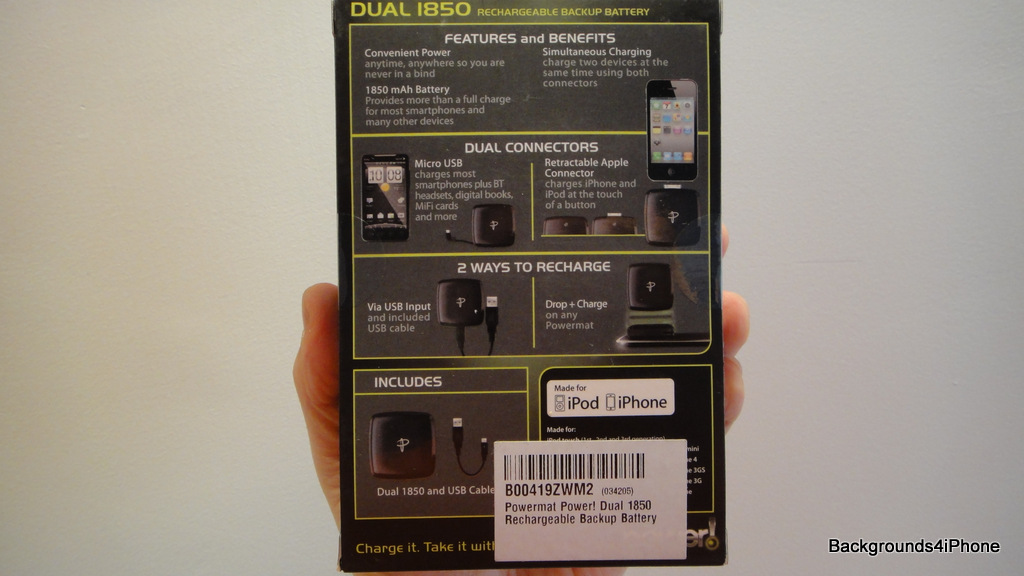 Backgrounds For iPhone: Revisión Powermat Dual 1850