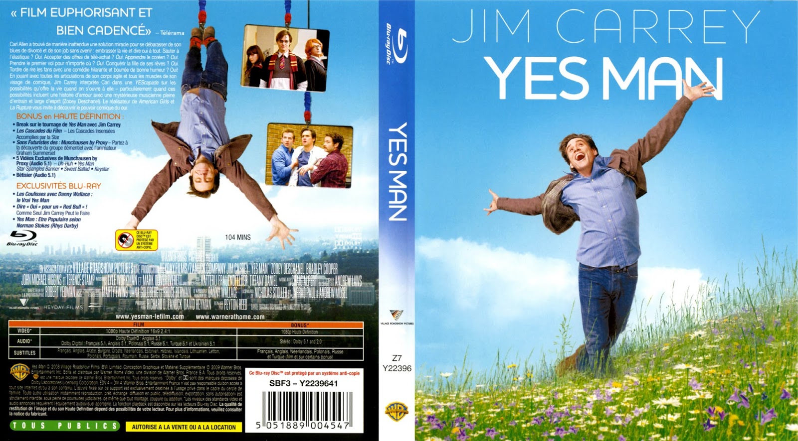 BLU-RAY JAQUETTES BLU-RAY: Yes man