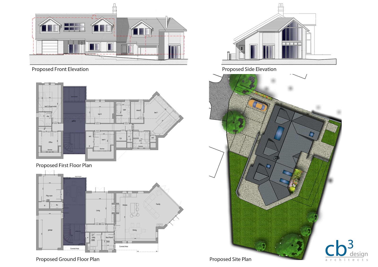 New Build Split Level House - cb3 design architects