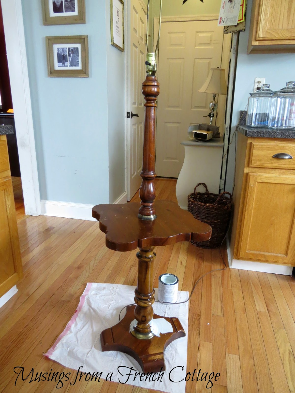 The Little French Farmhouse: Chic on the Cheap - A Table Lamp and Vignette