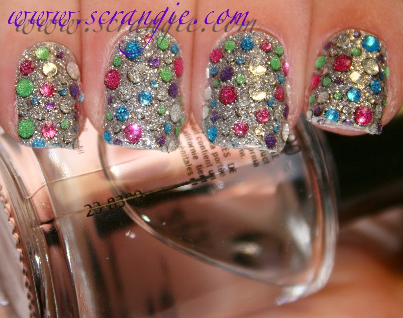 Scrangie: Testing out the Kiss Nail Dress Jeweled Nail Art Strips