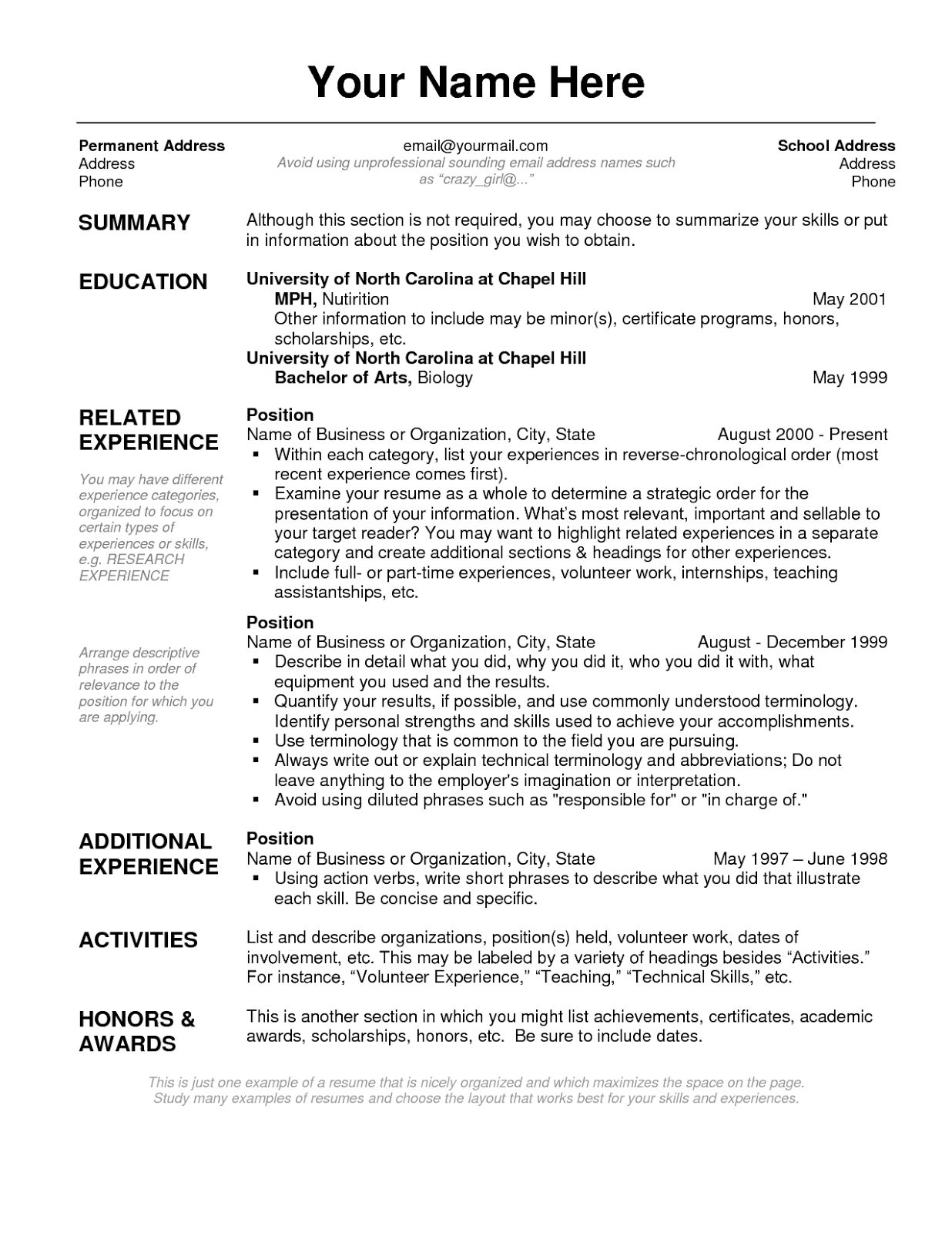 The Writing Solution : Curriculum Vitae (CV) Samples