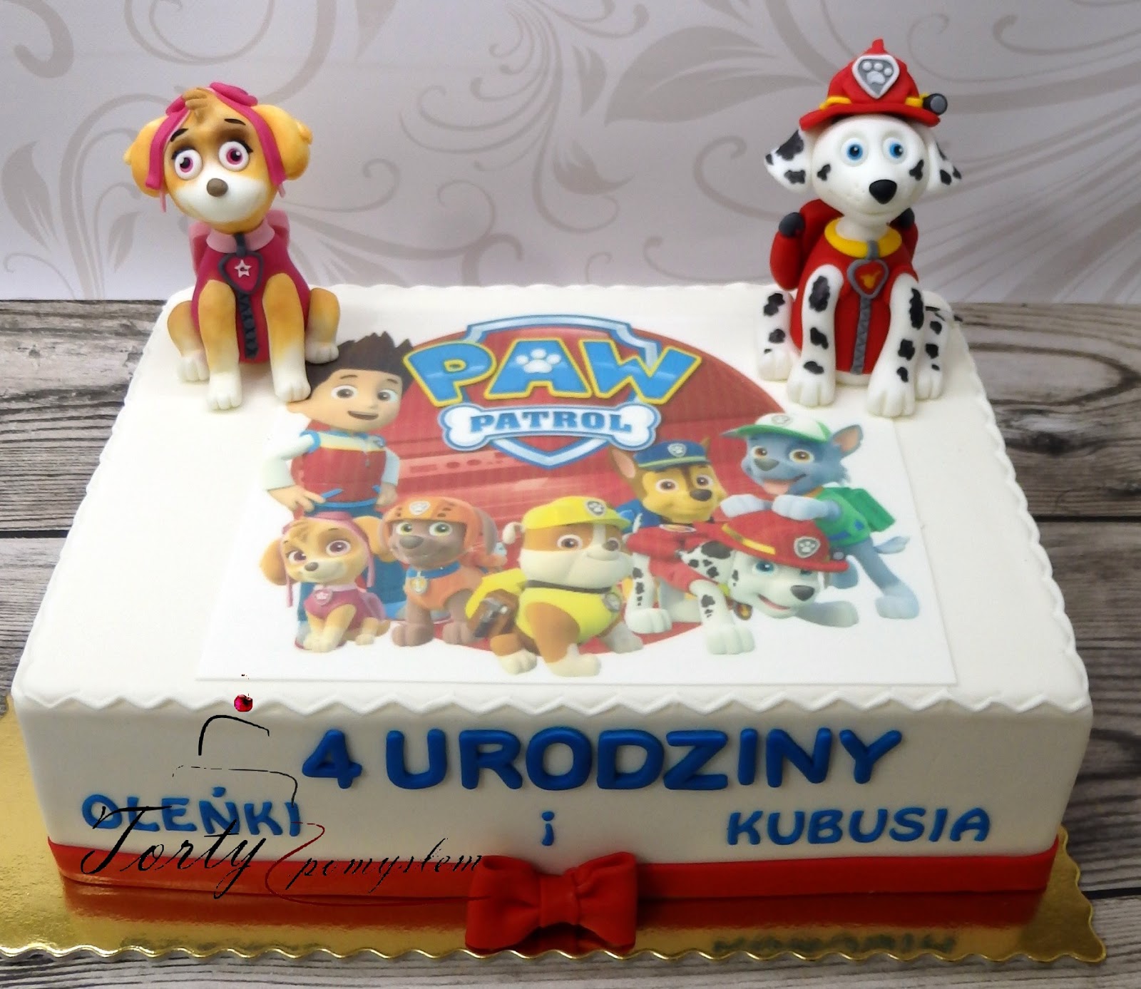 TORTY Z POMYSŁEM Kraków: Tort na podwójne urodziny Psi Patrol.