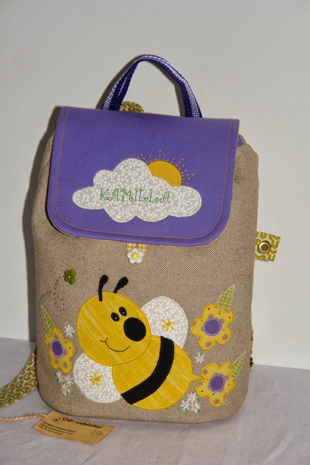 Gilės rankdarbiai: Vaikiškos kuprinės