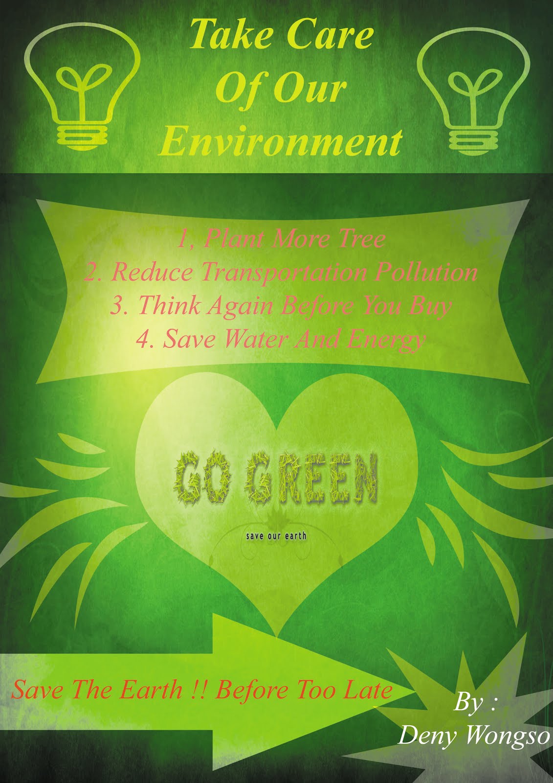 My Lifestyle: My "Go Green" Poster