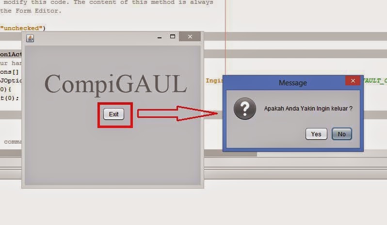 Membuat Fungsi Confirm Exit Pada Program Java « compi gaul