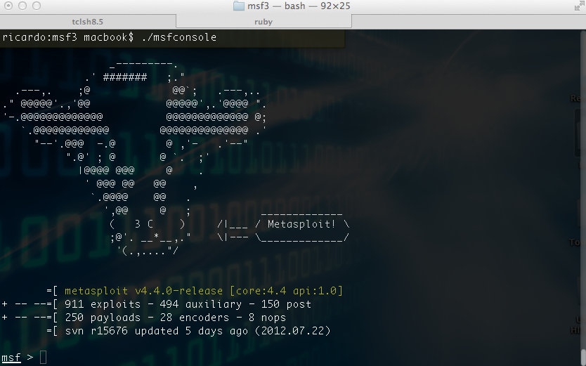 irc.freenode.com ##0day: Meterpreter de Metasploit