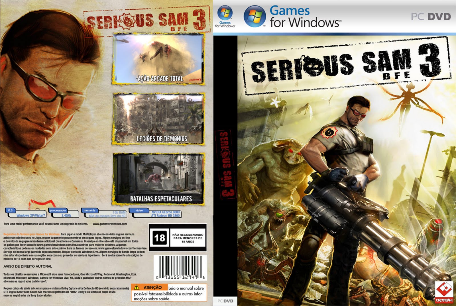 Capa Serious Sam 3 BFE:Covers Filmes
