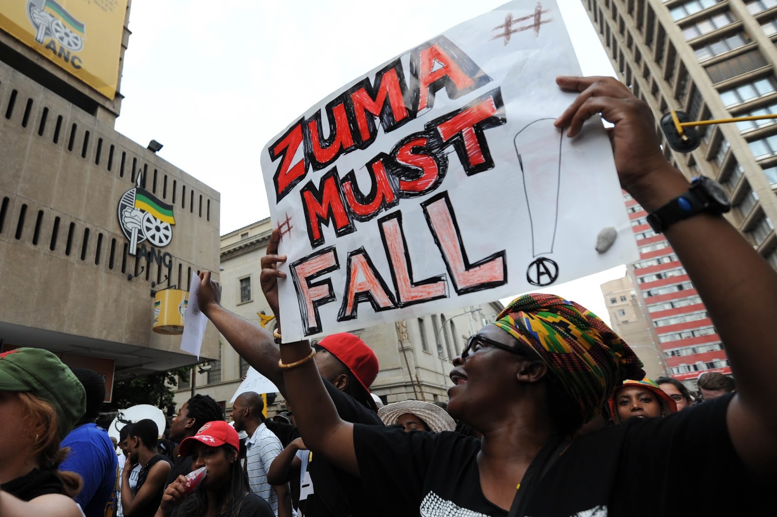 Zuma Must Fall says South Africans in mass protest against President.