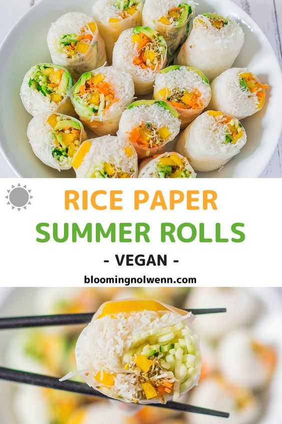 Vegan Rice Paper Summer Rolls | Gluten-Free - Healthy Food Menu