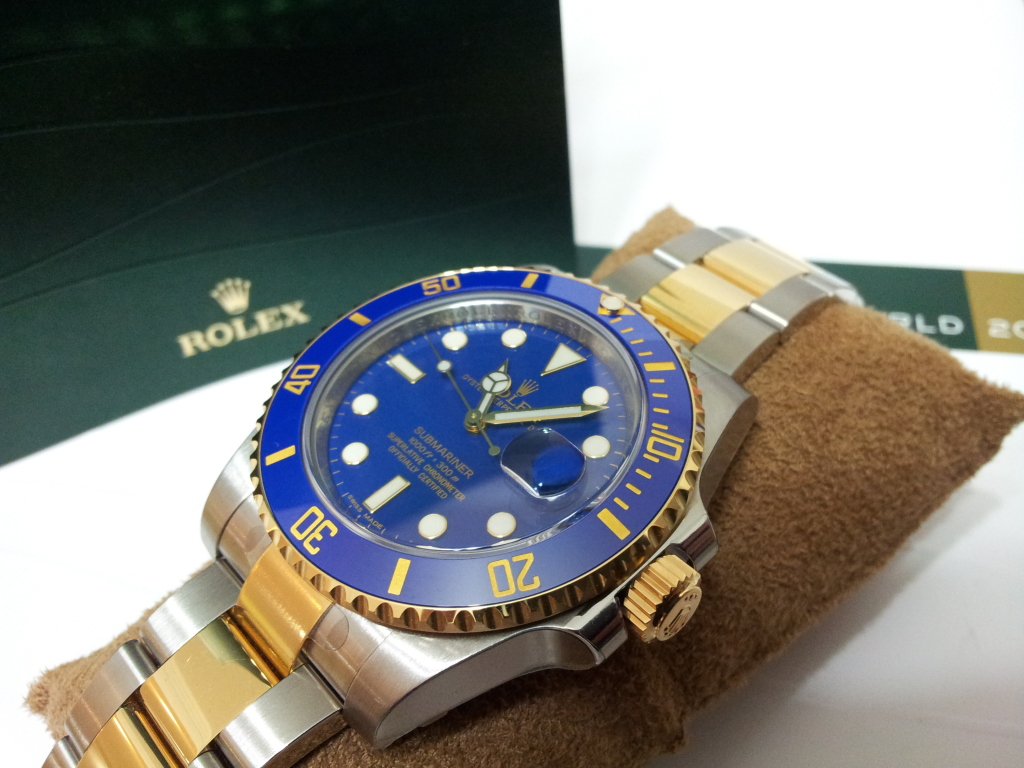 Replica Watches: Rolex Submariber Blue Two- Toned Swiss Replica