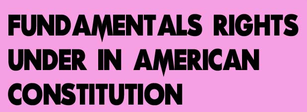 Fundamentals Rights under in American Constitution - The Law Study