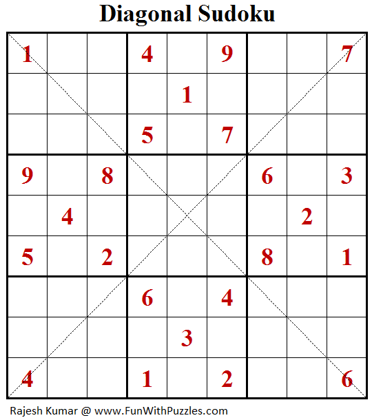 Diagonal Sudoku (Daily Sudoku League #176)