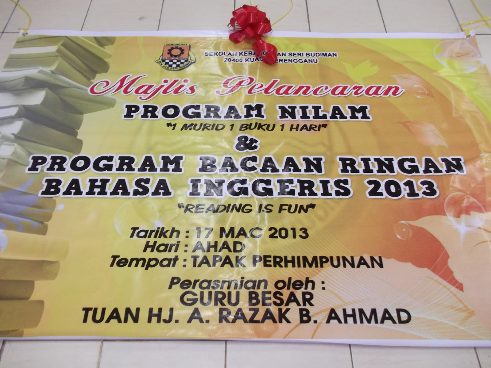Selamat Datang: Majlis Pelancaran Program Nilam
