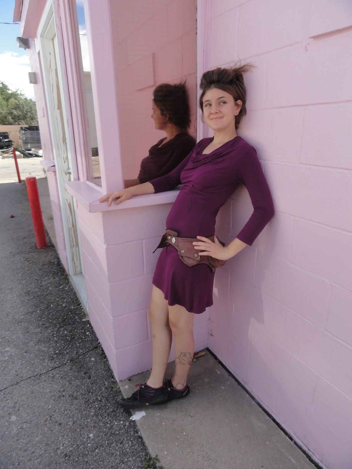 Sandra Dodd: Holly and Sandra, farmer's market on Snowheights and Eubank