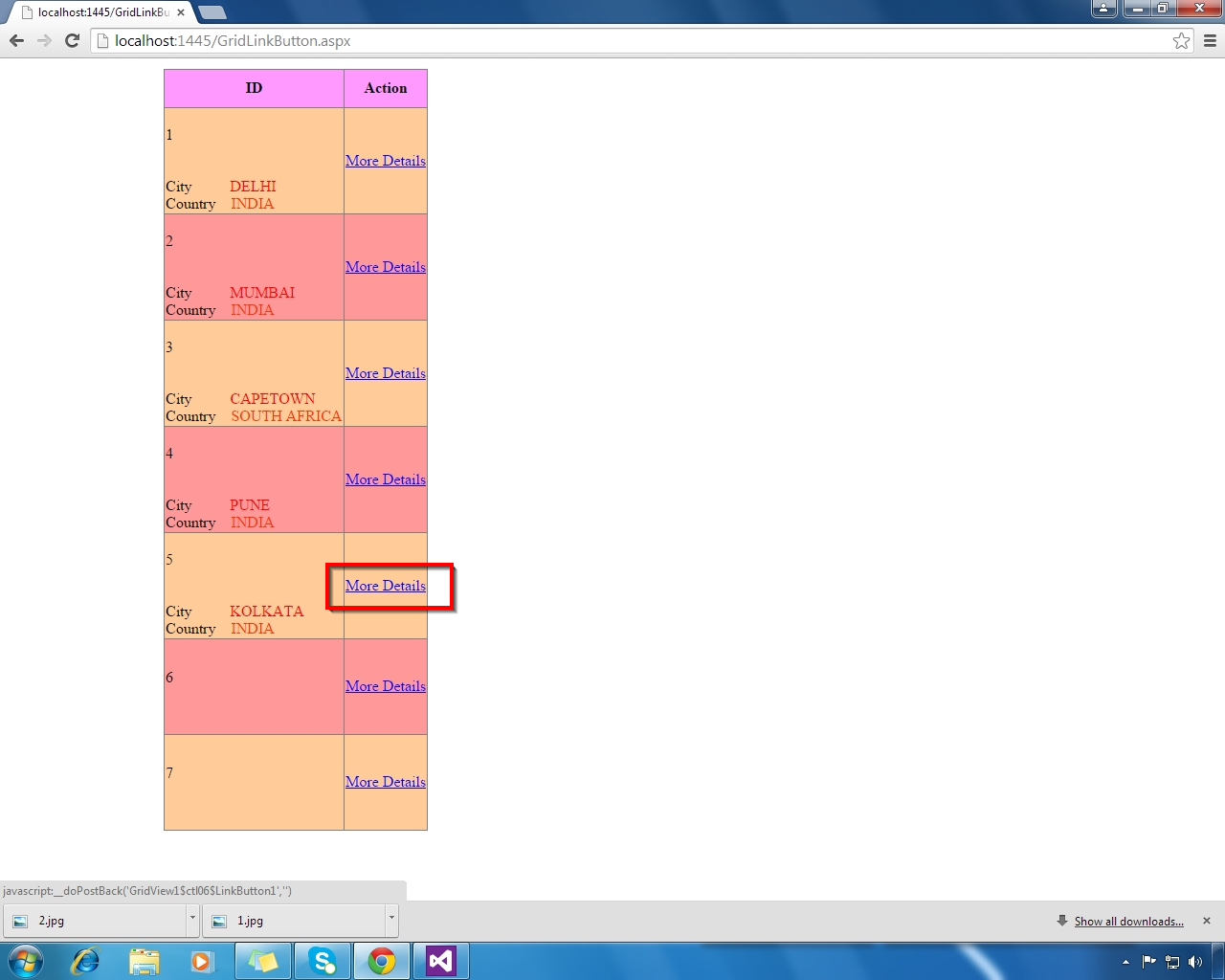 LinkButton Click Event Inside GridView Using SelectedIndexChanged in Asp.Net C# ...