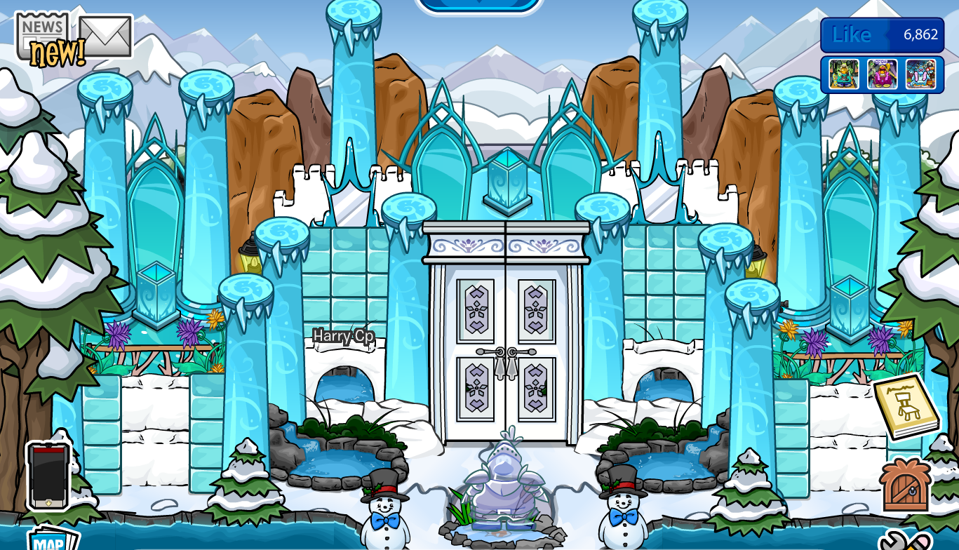 Club Penguin Igloo Ideas: Ice Palace Igloo by Harry Cp