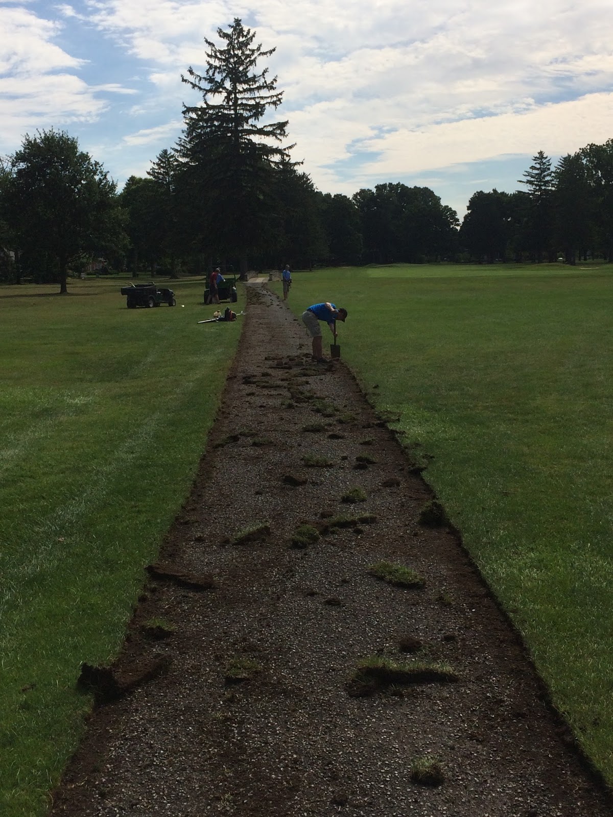 Findlay Country Club Grounds Department: Cart path edging