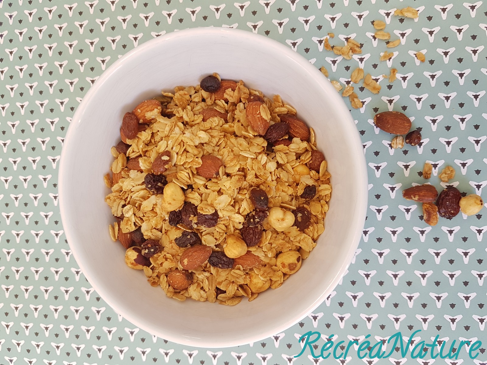 Granola Maison de Flocons d'Avoine aux Trois Noix et au Sirop d'Agave ...