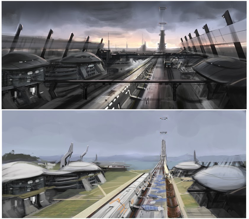 Brandon Jones Art: SPACE TRAIN - An electromagnetic railgun to escape ...