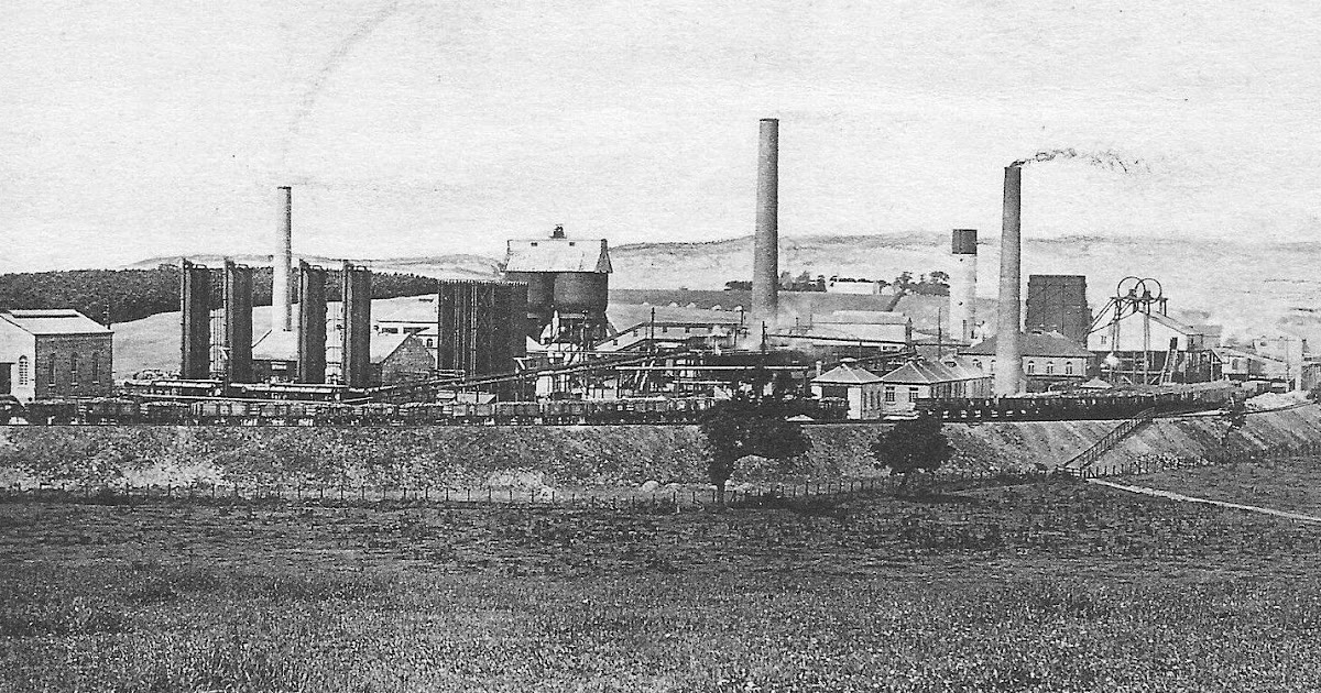 Tour Scotland: Old Photograph Bedlay Colliery Glenboig Scotland
