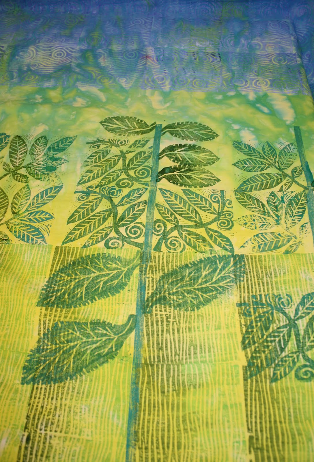 Living and Dyeing Under the Big Sky: Leaf Prints on the New Piece