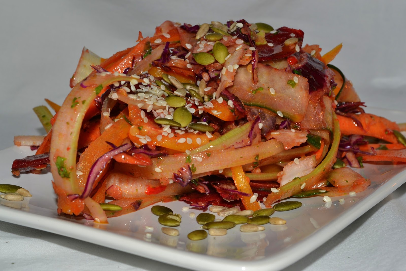 Veronicas Lchf Mat: Råkostsallad med het dressing (Lchf-Detox-Mejerifritt)