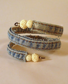 Recycled Denim Jeans Bracelet Tutorials / The Beading Gem