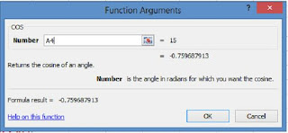 FUNGSI RUMUS COSINUS DALAM EXCEL | Excel