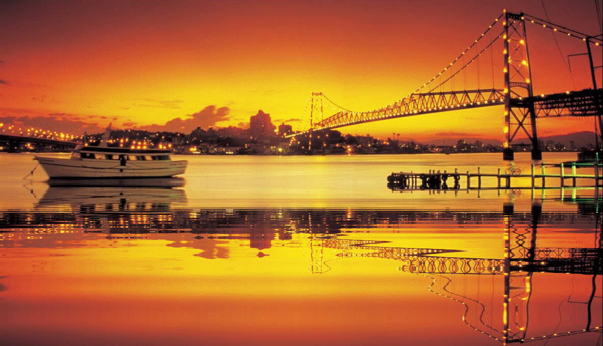 SÓ GIFs. ╬╬ ╬╬ ╬╬ ╬╬ ╬╬ : Ponte Hercílio Luz - Florianópolis - SC.
