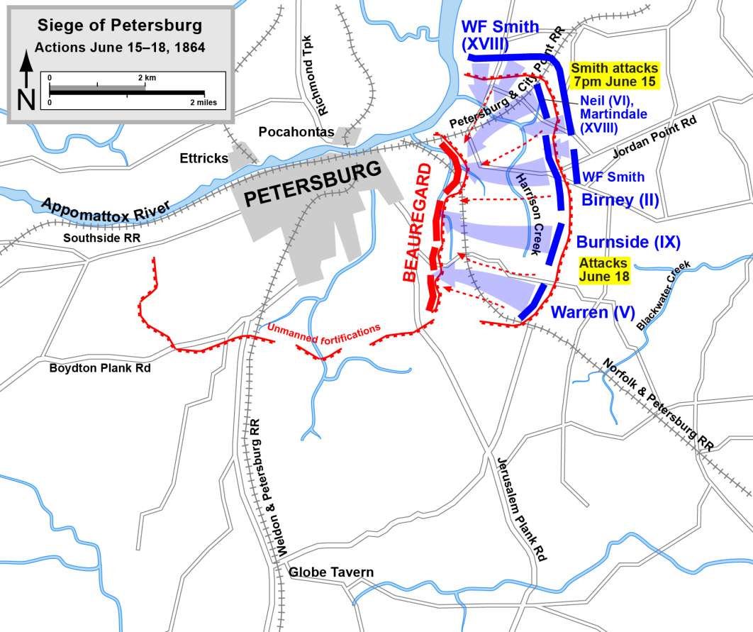 ONCE A CIVIL WAR: June 15, 1864---The Second Battle of Petersburg (Day One)