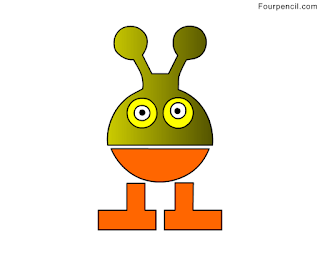 FourPencil: How to draw a Robot for kids - step by step