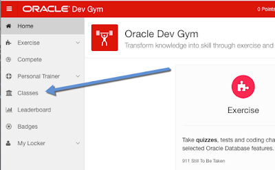 Help me test a new Oracle Dev Gym feature: Classes