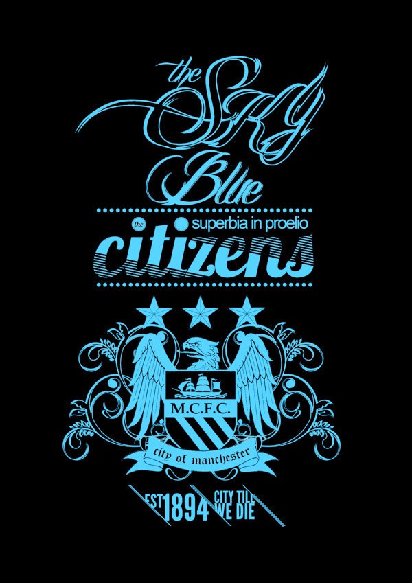 Manchester City club poster designed by Adriyan Dimas : r/MCFC