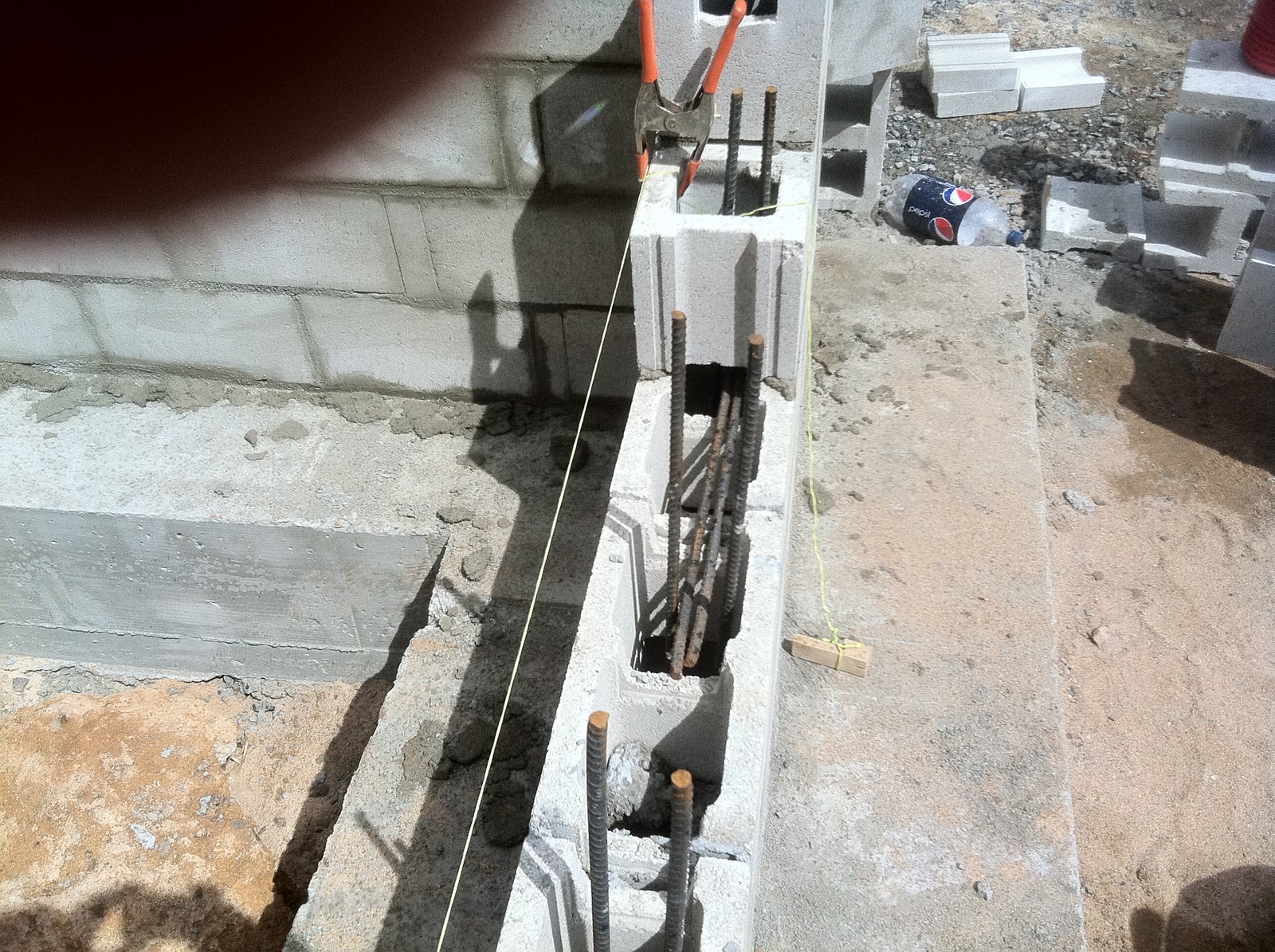 Ke Iki Properties Construction Blog: Instalation of new CMU block & steel