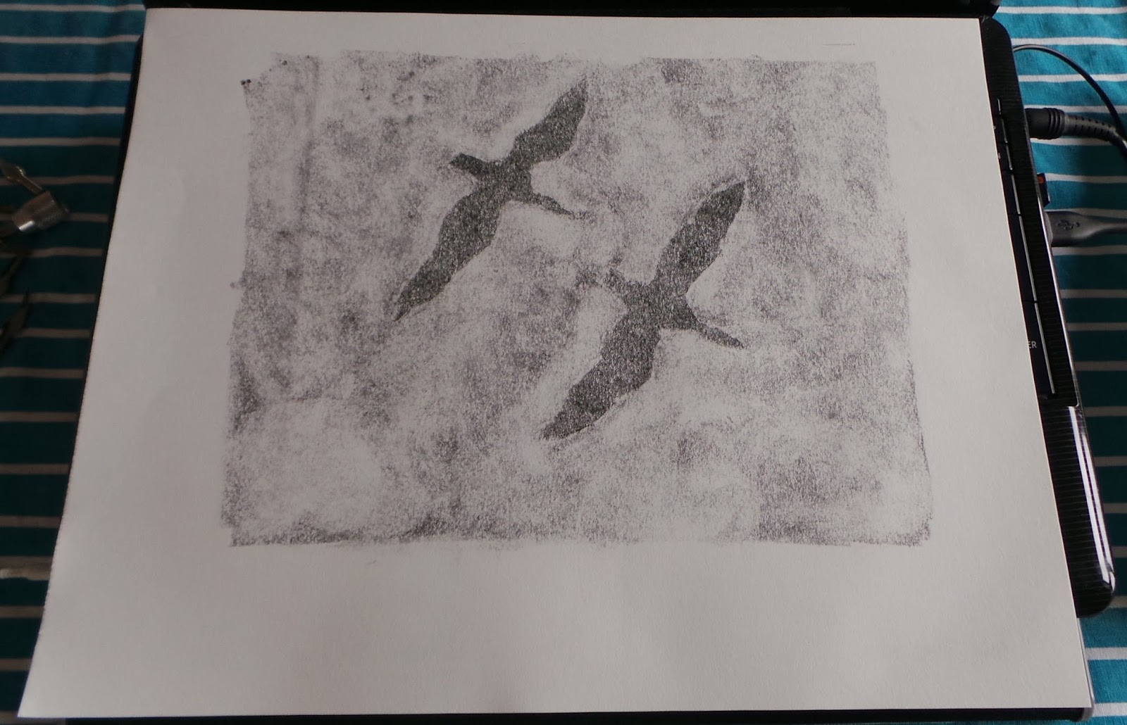 JCArt: Monoprint and new reduction linocut project