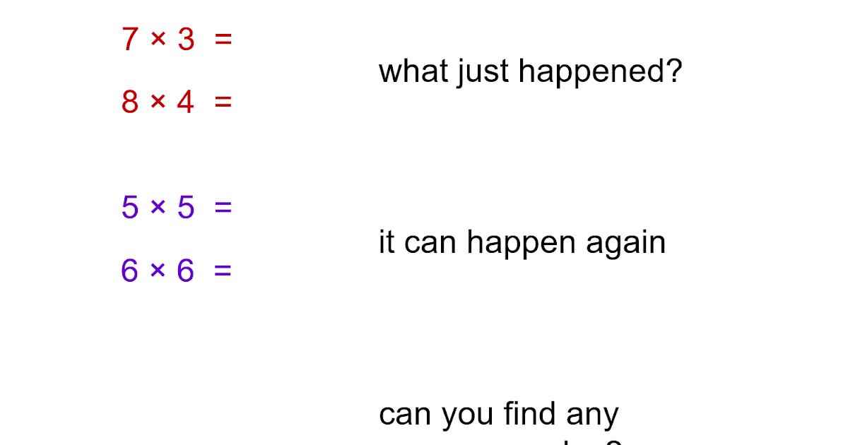 MEDIAN Don Steward mathematics teaching: simple multiplication ...