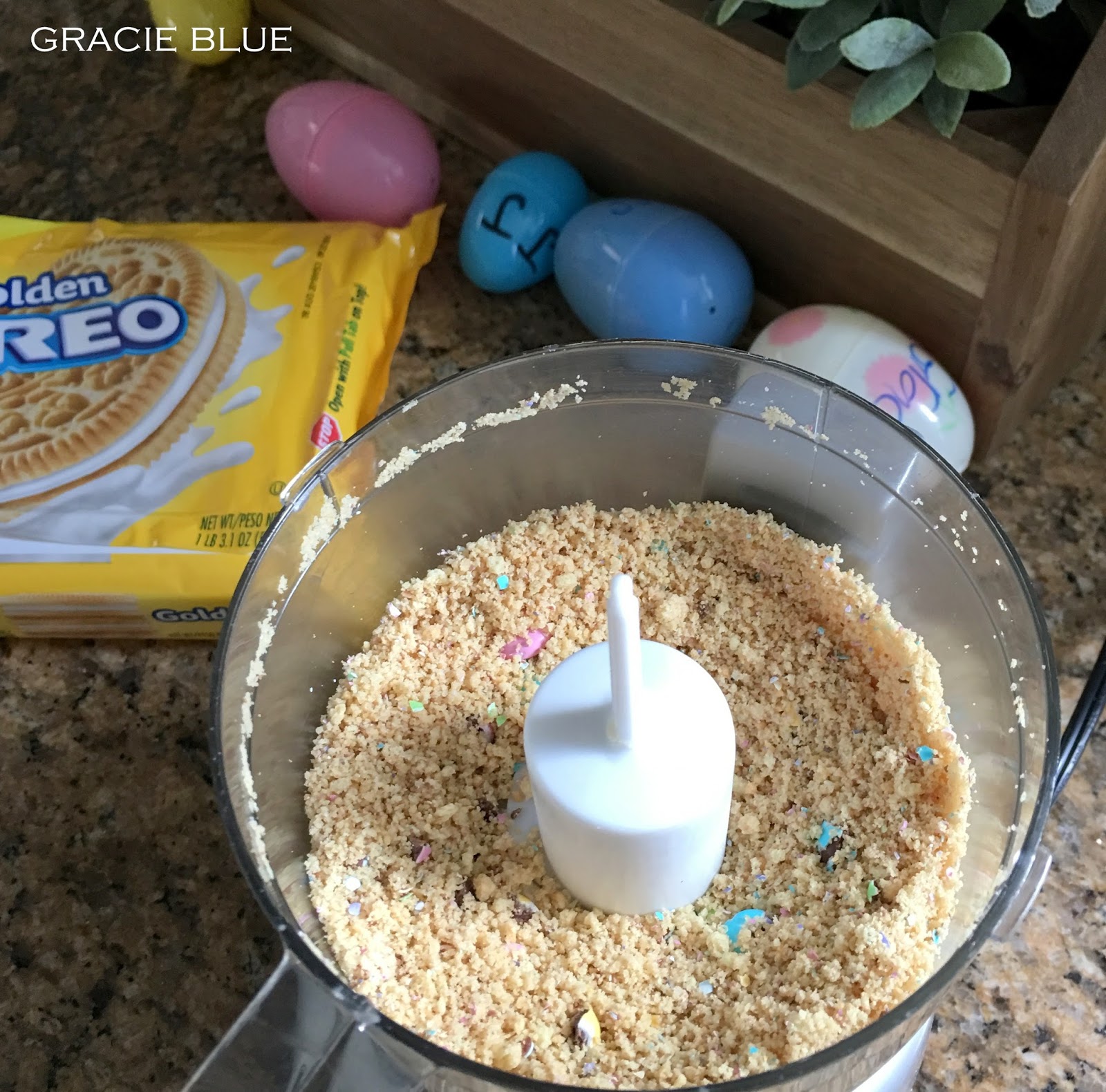 Gracie Blue : Easiest Easter Dessert {No Bake Golden Oreo Cake}