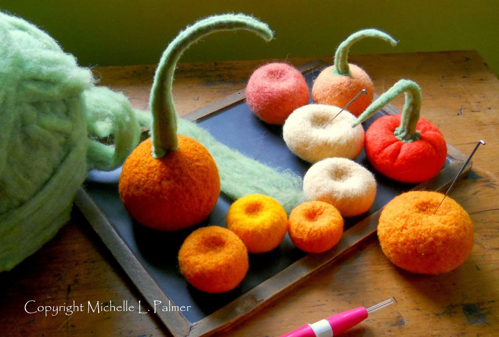 Michelle Palmer: Needle Felted Pumpkins