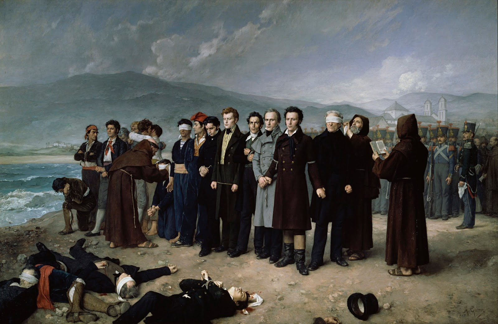 Antonio Gisbert: The Execution by Firing Squad of Torrijos and his ...