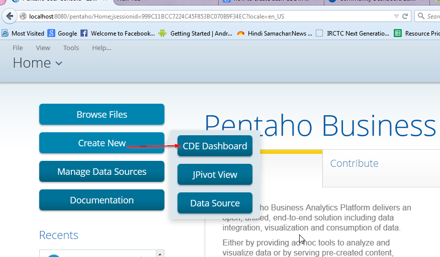Pentaho Geek Zone : How to create CDE Dash Board in Pentaho